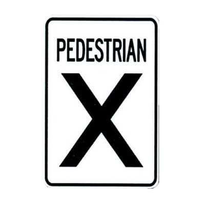 Pedestrian X Crossover Sign | INPS Graphics