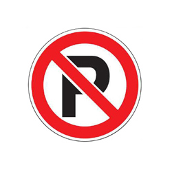 NO PARKING Symbol (Decal) | RB-51(DECAL) Traffic Signs Sign | INPS Traffic