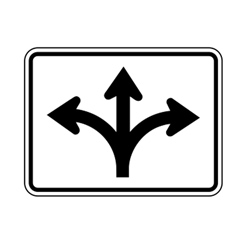 Movements Permitted Through, Left & Right Tab Sign | INPS Graphics