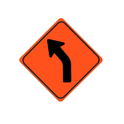 Curve Left Sign | TC-16CL Traffic Sign | INPS Graphics