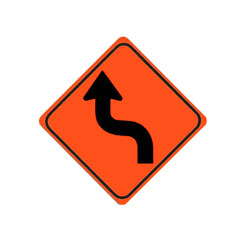 SHARP REVERSE CURVE (Left) | TC-16DL Traffic Signs Sign | INPS Traffic