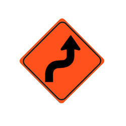 SHARP REVERSE CURVE (Right) | TC-16DR Traffic Signs Sign | INPS Traffic