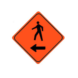 PEDESTRIAN DIRECTION SIGN (L) | TC-40L Traffic Signs Sign | INPS Traffic