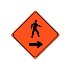 PEDESTRIAN DIRECTION SIGN (R) | TC-40R Traffic Signs Sign | INPS Traffic