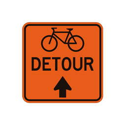 BICYCLE LANE DETOUR AHEAD | TC-41 Traffic Signs Sign | INPS Traffic