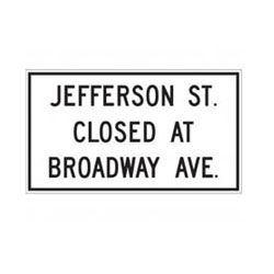 STREET SECTION CLOSED | TC-67 Traffic Signs Sign | INPS Traffic