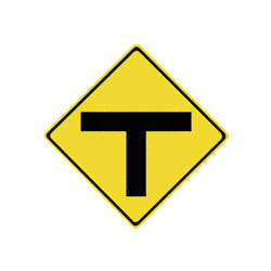 T-Intersection Sign (Uncontrolled) | WA-14 Traffic Sign | INPS Graphics