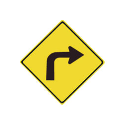 SHARP CURVE Sign (Right) | WA-2R Traffic Signs Sign | INPS Traffic