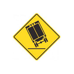 TRUCK OVERTURNING Sign (Left) | WA-75L Traffic Signs Sign | INPS Traffic