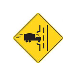 TRUCK ENTRANCE Sign (Left) | WC-8L Traffic Signs Sign | INPS Traffic