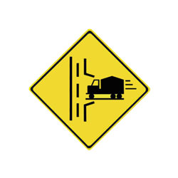 TRUCK ENTRANCE Sign (Right) | WC-8R Traffic Signs Sign | INPS Traffic