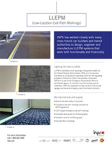 Luminous Egress Path Markings | LLEPM Systems | INPS Transit