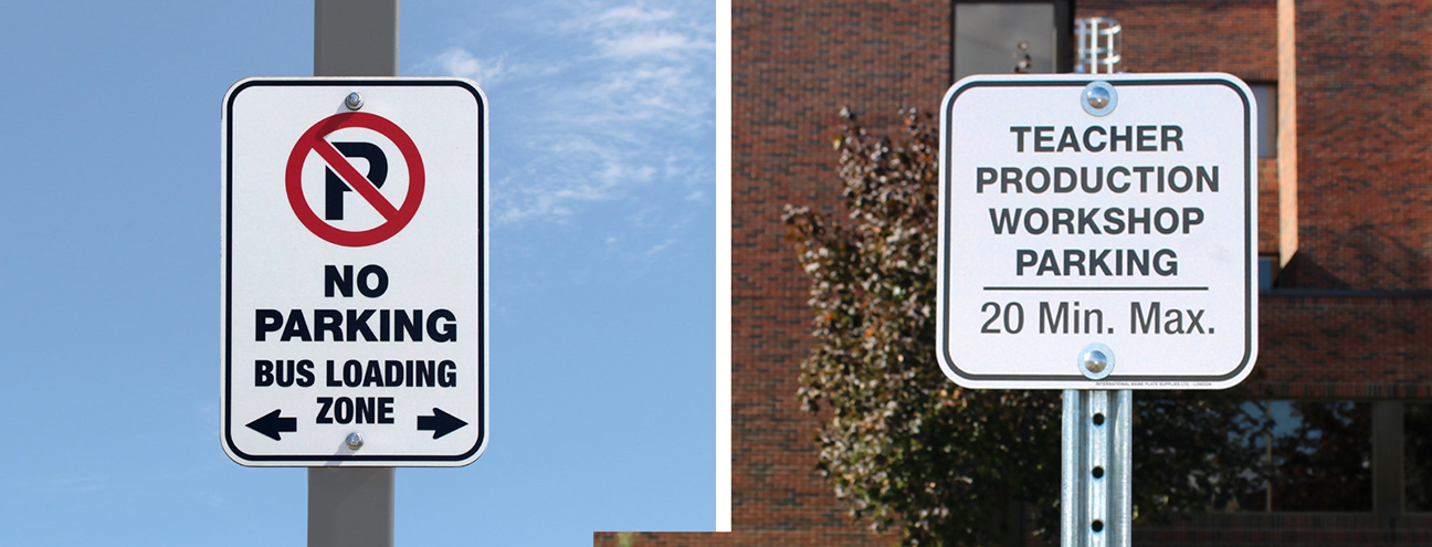 School Parking Lot Signs - International Name Plate Supplies Ltd.